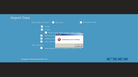 Invalid Data Pump Ketika Impor Data Barang Ke Zahir Pos 6 Pt Zahir