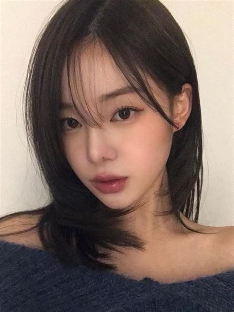Korean Wispy Bangs For Medium Length Hair Haircuts For Medium Hair