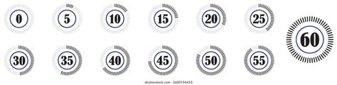 Countdown Timer Icon Set Timers Icon Stock Vector Royalty Free