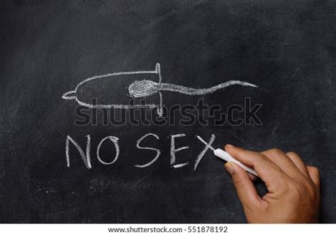 Hand Drawing No Sex Sperm Whit Stock Photo 551878192 Shutterstock