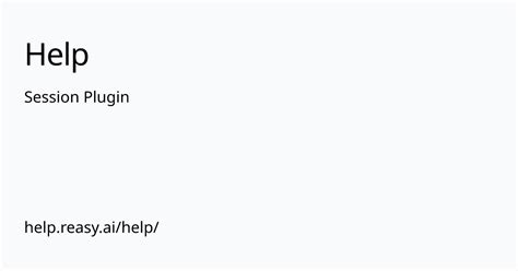 session plugin help