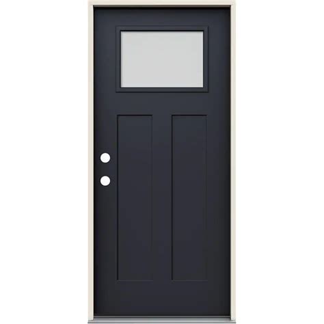 Jeld Wen 36 In X 80 In Right Hand 14 Lite Craftsman Blanca Frosted