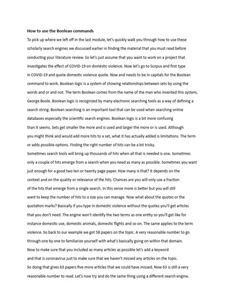 How To Use The Boolean Commands Pdf