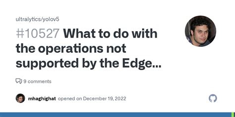 What To Do With The Operations Not Supported By The Edge Tpu · Issue 10527 · Ultralytics