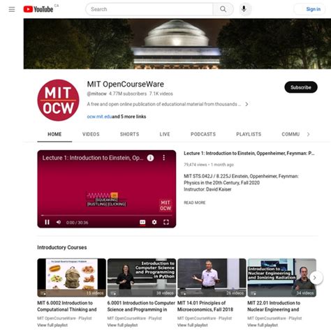 Mit Opencourseware Pearltrees