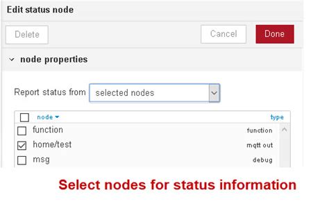 How To The Node Red Status Node