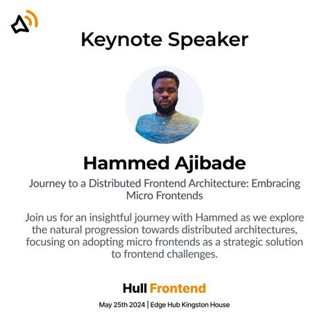 📣 Were Thrilled To Introduce Hammed Ajibade 🎉 Hull Frontend