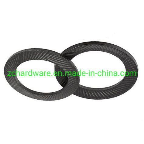 Steel Black Knurled Thumb Nut Lock Washer Locking Washer With Side Holes Self Locking Washer