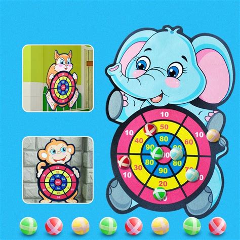 대형 다트 보드 어린이용 끈끈한 공 활 및 화살 장난감 소년 소녀 어린이 실내 야외 파티 놀이 타겟 게임 스포츠 장난감