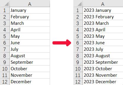 Quickly Add The Same Text Or Characters In A Range Of Cells In Excel