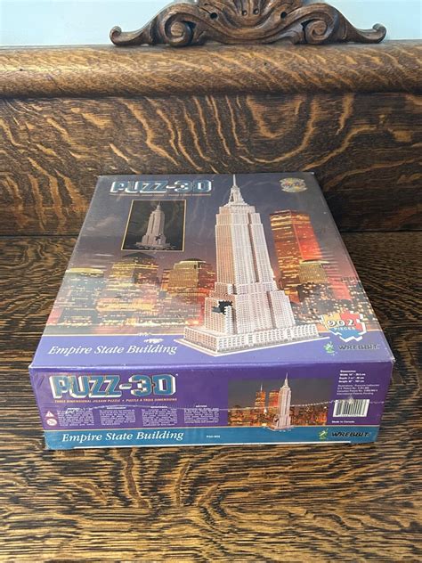 Vintage Wrebbit Puzz 3d New York Empire State Building 902pc Three