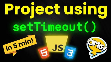 Fun Javascript Project For Beginner Settimeout Javascript Project Youtube