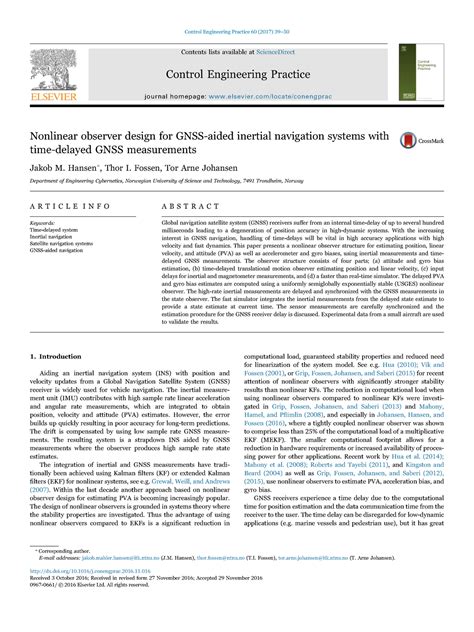 Nonlinear Observer Design For Gnss Aided Inertial Navigation Systems With Time Delayed Gnss
