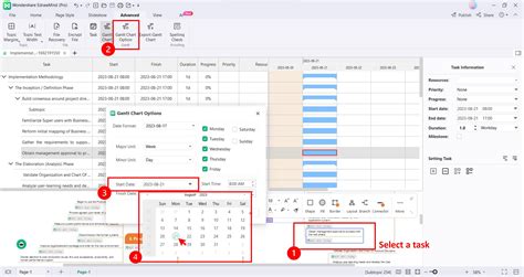 Set Gantt Chart Options A Guide With EdrawMind
