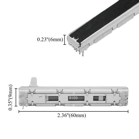 wmycongcong 10 pcs 10k ohm slide potentiometer double linear 10k