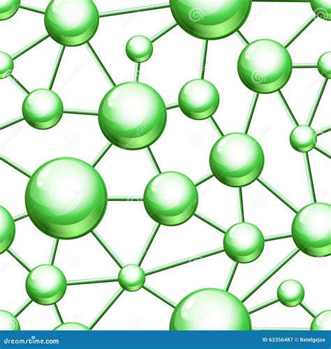 Abstract Molecular Structure Seamless Vector Pattern Stock Vector