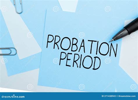Hand Writing Sign Probation Period Business Overview Focused And