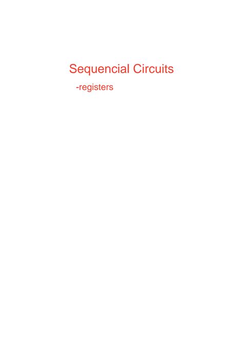 Solution Sequencial Circuits Registers Studypool