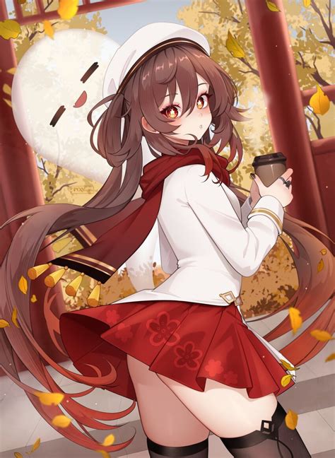 Pr Ponnyan Boo Tao Genshin Impact Hu Tao Cherries Snow Laden