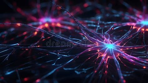Colorful Neural Network Connections Illuminated In A Dark Background Representing Brain Activity