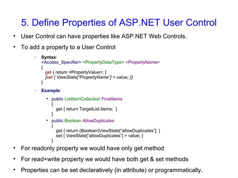 Asp Net User Controls 20090828 Pdf