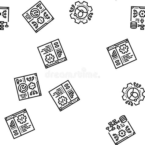 System Analyst Data Seamless Pattern Vector Stock Vector Illustration Of System Analytics