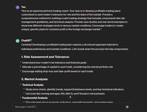Empowering Traders Chatgpt Prompts For Forex Trading Xpertprompt