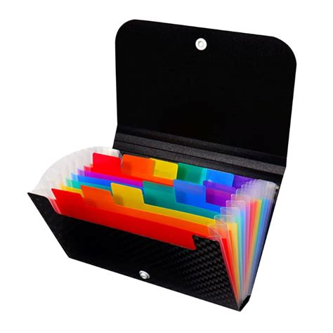 Multi Layer File Wallet Pp Receipt Folder Financial Bills Organizer A6 Size Pockets For School
