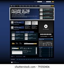 Web Design Menu Navigation Bar Website Stock Vector Royalty Free