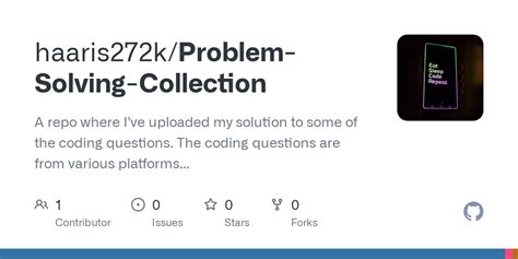 Github Haaris272kproblem Solving Collection A Repo Where Ive Uploaded My Solution To Some