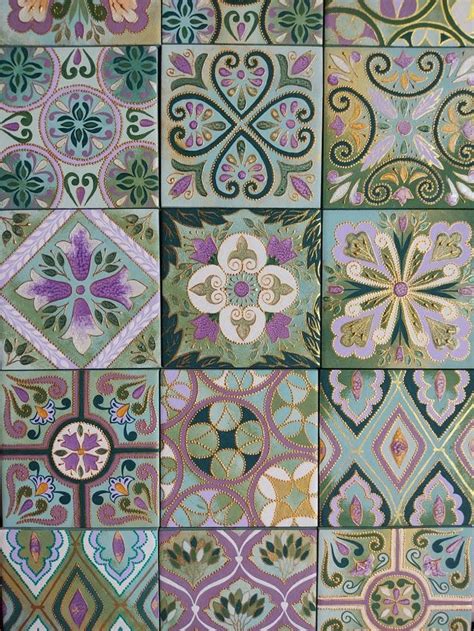 Плитка с ручной росписью Изумрудная в интернет магазине Ярмарка Мастеров по цене 900