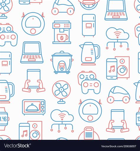 Internet Of Things Seamless Pattern Royalty Free Vector