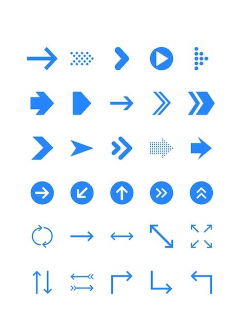 Premium Psd Blue Arrow Icon Vector Ui Material Icon