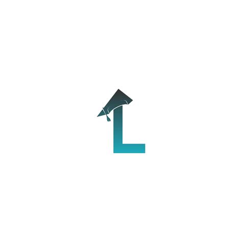 Vector Design Of An Icon Featuring A Graduation Hat Atop A Letter L Logo Vector University