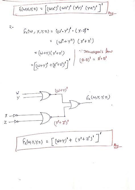 Solved Use Demorgans Law To Rewrite The Boolean Function F1wxyz Course Hero