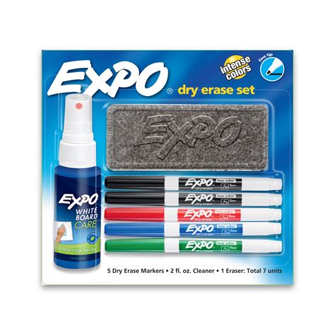 Expo Dry Erase Marker Starter Set Fine Tip Assorted Colors Piece