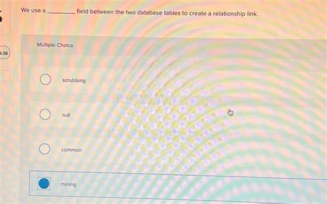 Solved We Use Afield Between The Two Database Tables To