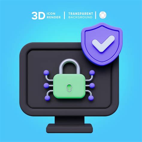 Premium Psd Psd Secure Computer 3d Illustration