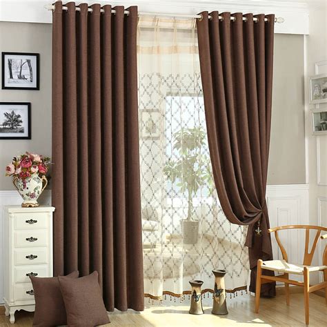 Brown Bedroom Curtains Emma Custom Wool Linen Blackout Curtains