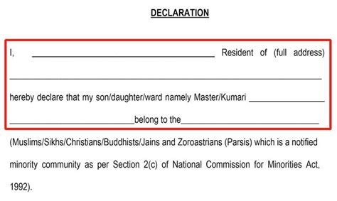 Self Declaration Form For Scholarship Fill And Download The Pdf Online