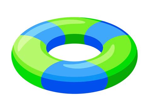 Brightly Colored Inflatable Swim Ring Colorful Float Ring For Summer