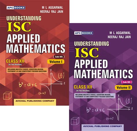 Understanding Isc Applied Mathematics Code 885 2 Vol Set Class Xii Apc Books