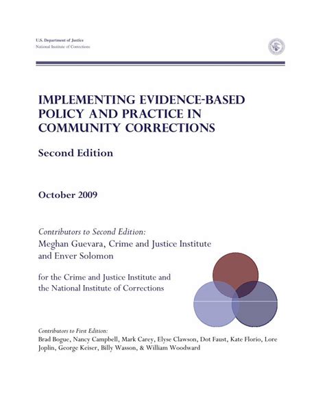 Pdf Implementing Evidence Based Practice In Community Corrections Dokumen Tips