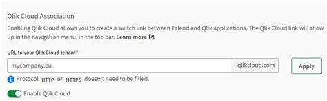 Linking Qlik Tenant In Talend Management Console Talend Management