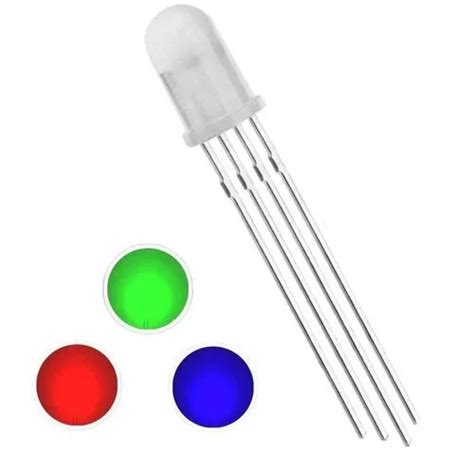 Pin Mm Bright RGB DIP LEDs Diffused Milky Tri Color LED RGB Light Emitting Diode Red
