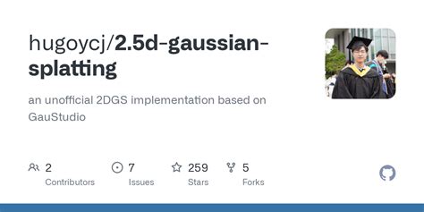 github hugoycj 2 5d gaussian splatting an unofficial 2dgs