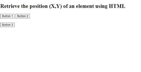 Retrieve The Position Xy Of An Element Using Html Geeksforgeeks