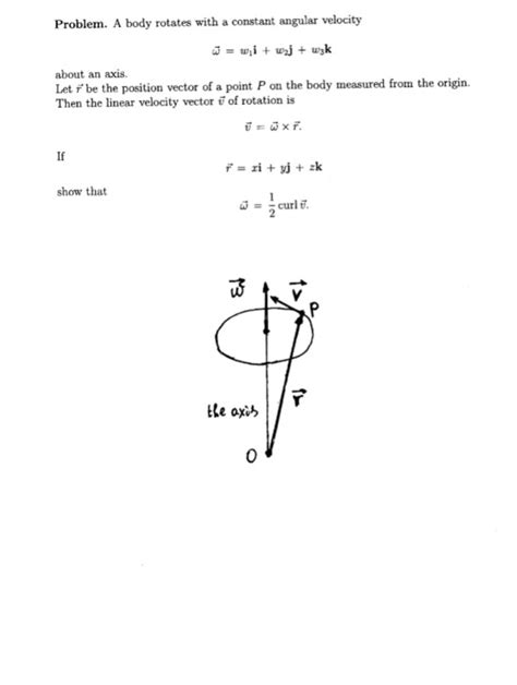 Solved Problem A Body Rotates With A Constant Angular Chegg