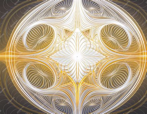 Intricate Geometric Fractals Abstract Digital Symmetry In Complex Mathematical Patterns