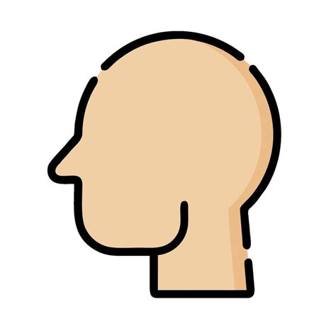A Mans Head With A Small Nose And A Small Head 50458316 Vector Art At Vecteezy